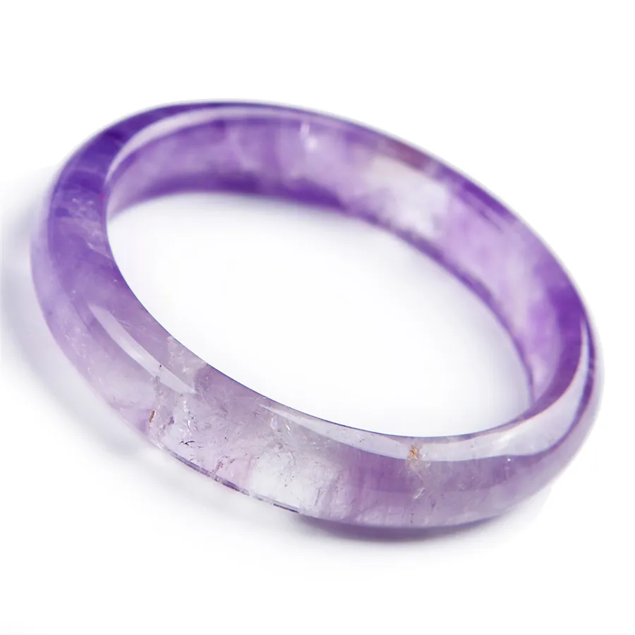 Precious Natural Amethyst Gemstone Bangle Bracelets Purple Gemstone ...