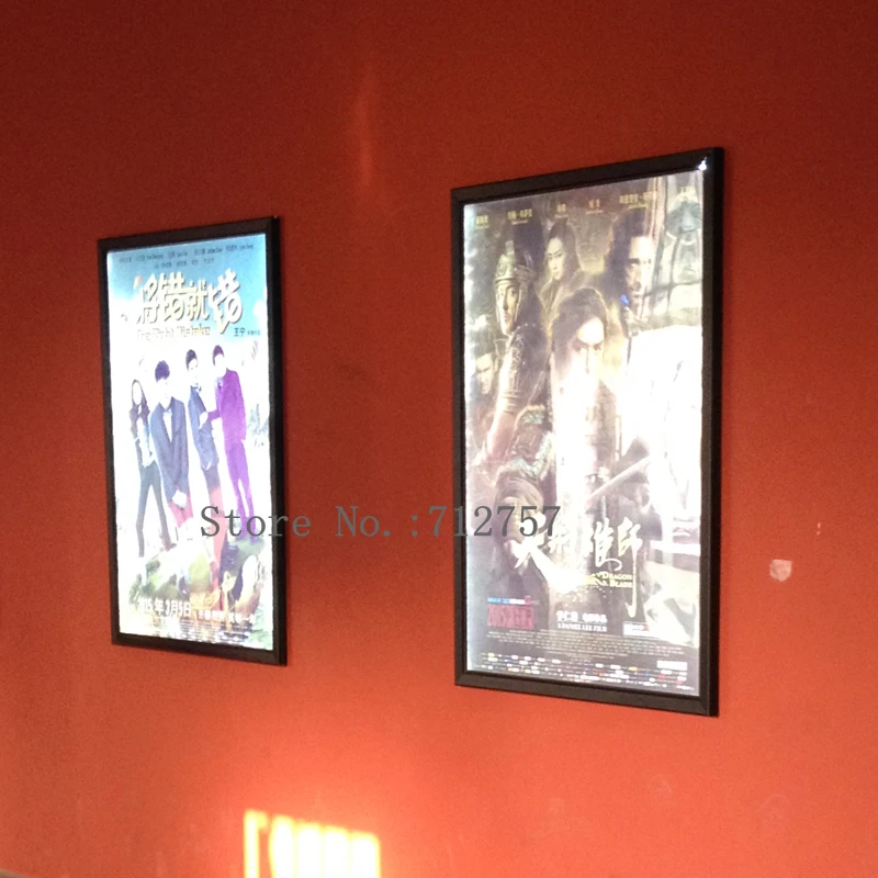 5PCS Led Light Movie Poster Frame 24"x36" New Lightbox Display Black ...