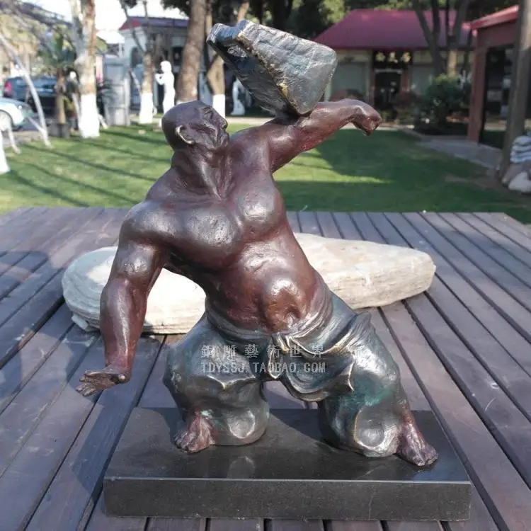 A bronze sculpture crafts Oriental Hercules sculpture ornaments Home ...