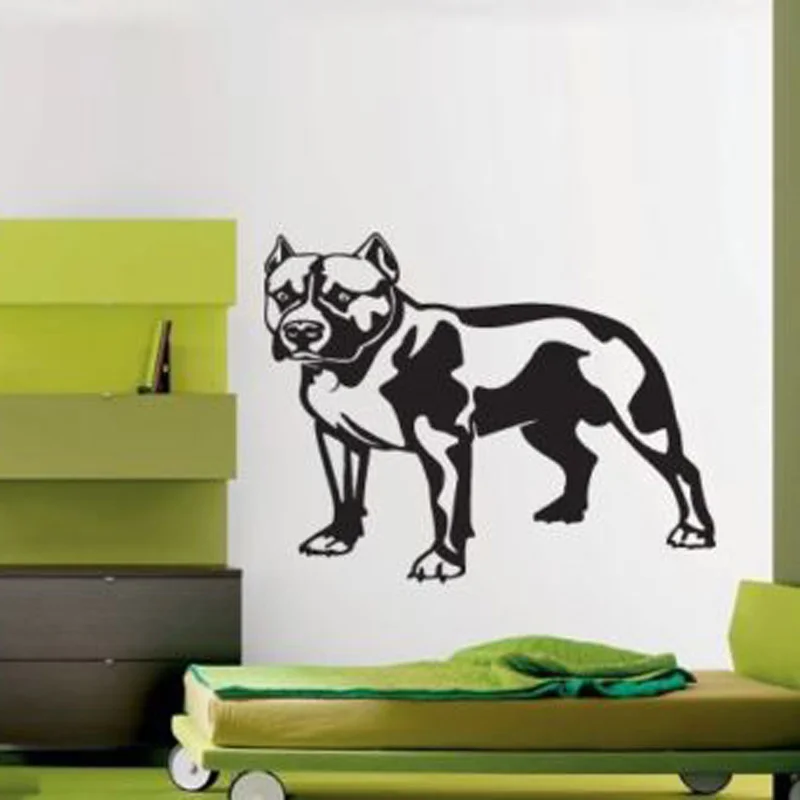 The Head Of A Pit Bull Dog Wall Sticker Vinyl Decal Mural Art Decor ...