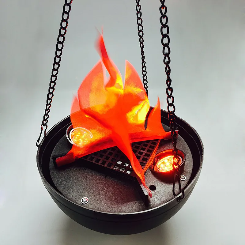 Halloween Christmas Hanging Fire Flame Lights Electronic Magic Hanger ...