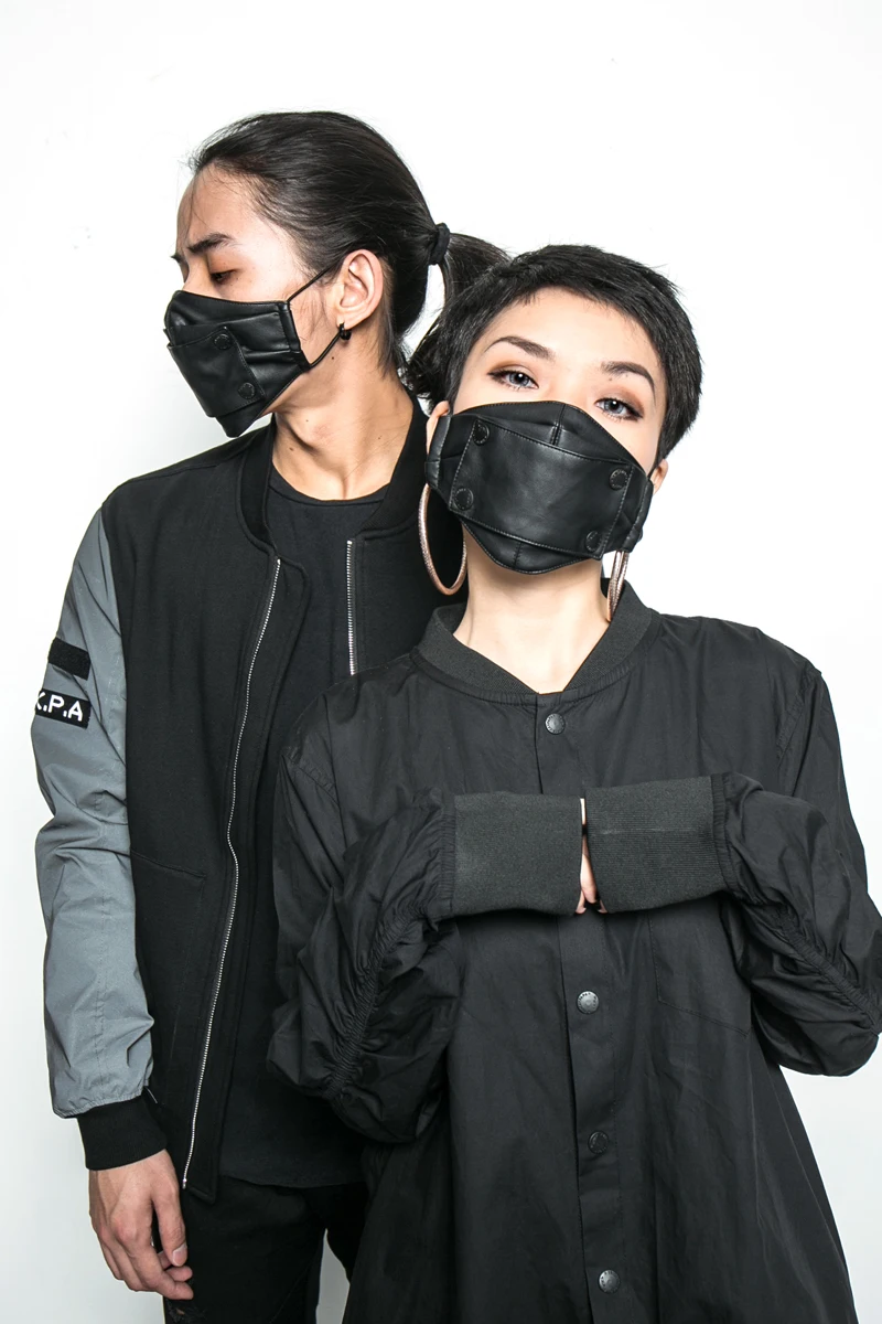 So Cool Faux Leather Mask Hip Hop Fashion Accessiories Fashion Mask For ...