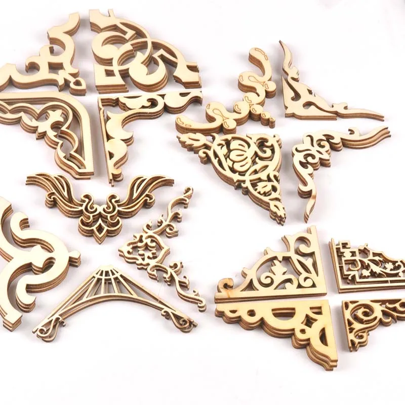 4pcs Mixed Book Corner Wooden Ornament For Home Decoration Crafts ...