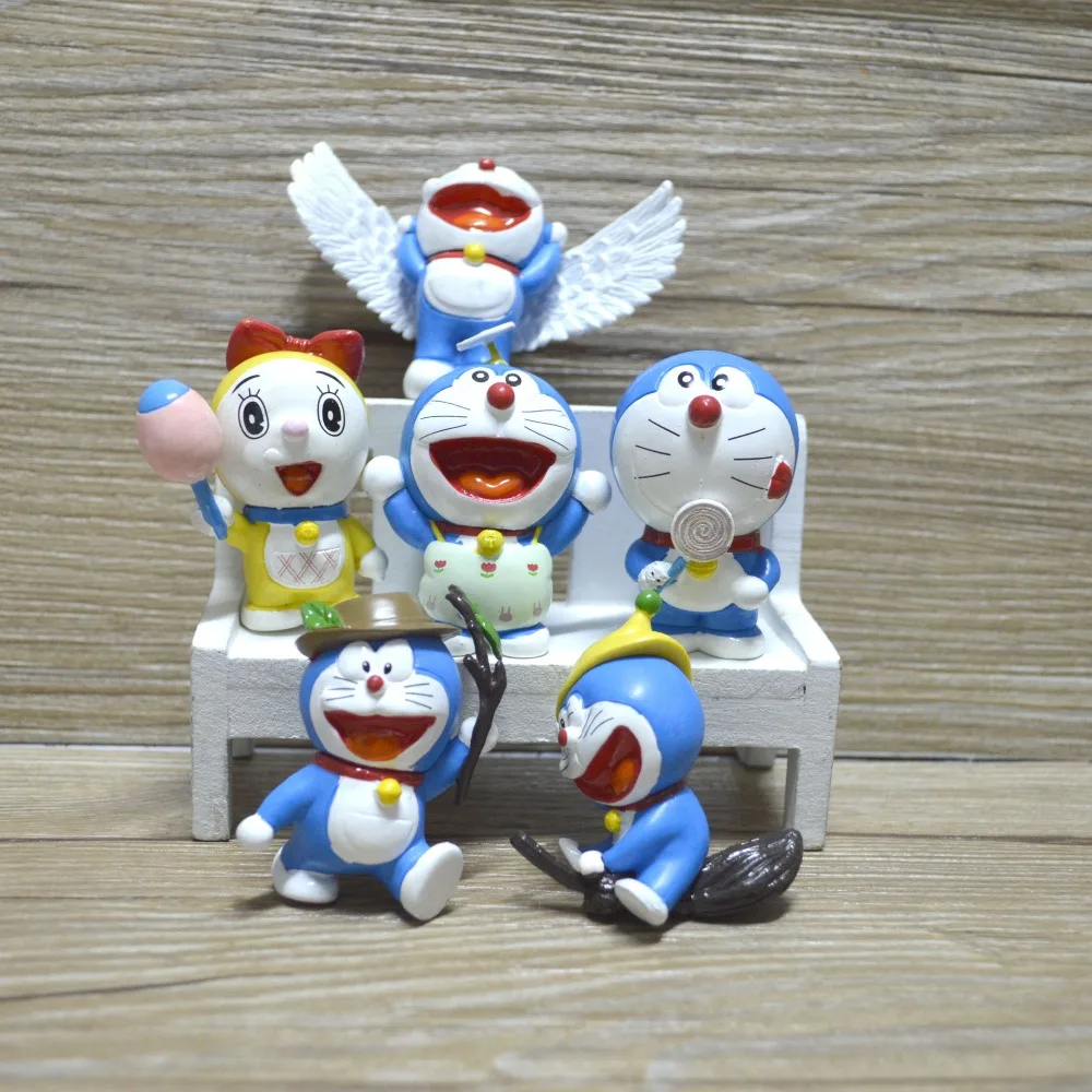 6pcs/lot Doraemon Figure Model Toy cute PVC figure Model Toys Hot ...
