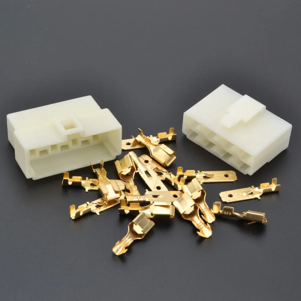 6.3mm Connector 8p 8 Pin Electrical 6.3 Connector Kits Male Female ...