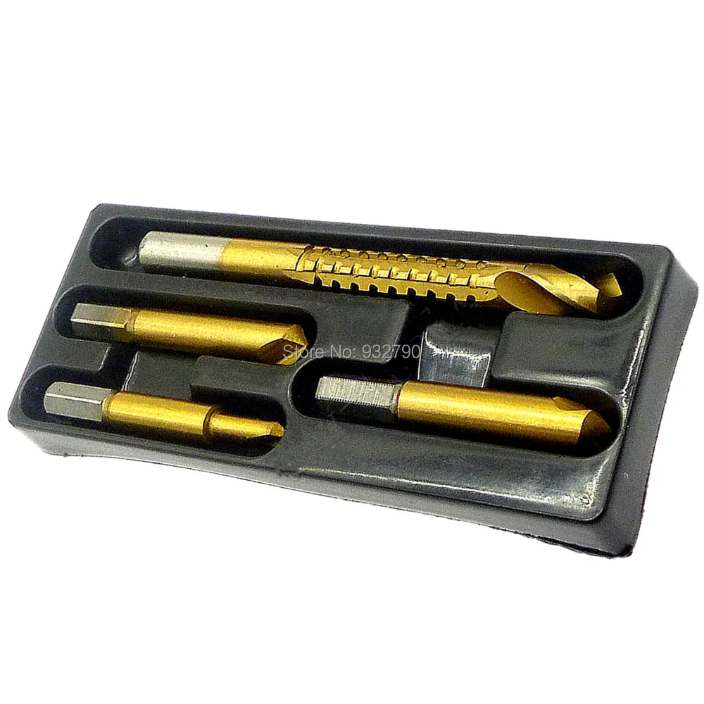 4pcs Screw Extractor Easy Out Drill Bits guide Broken Screws Bolt ...