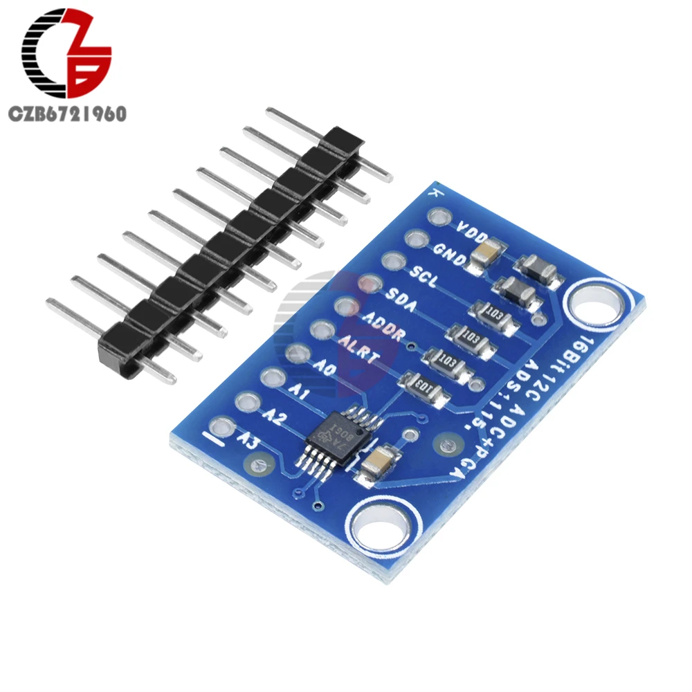 16 Bits I2C 4 Canaux ADS1115 Module Adc Avec Amplificateur De Gain Pro ...