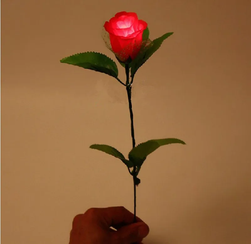 Flashing Rose Flower Newest Artificial Led Luminous Roses Red Blue Pink ...