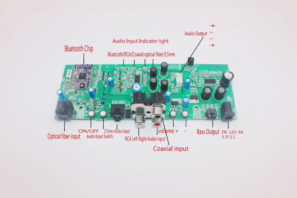 2.1 audio amplifier with optical input