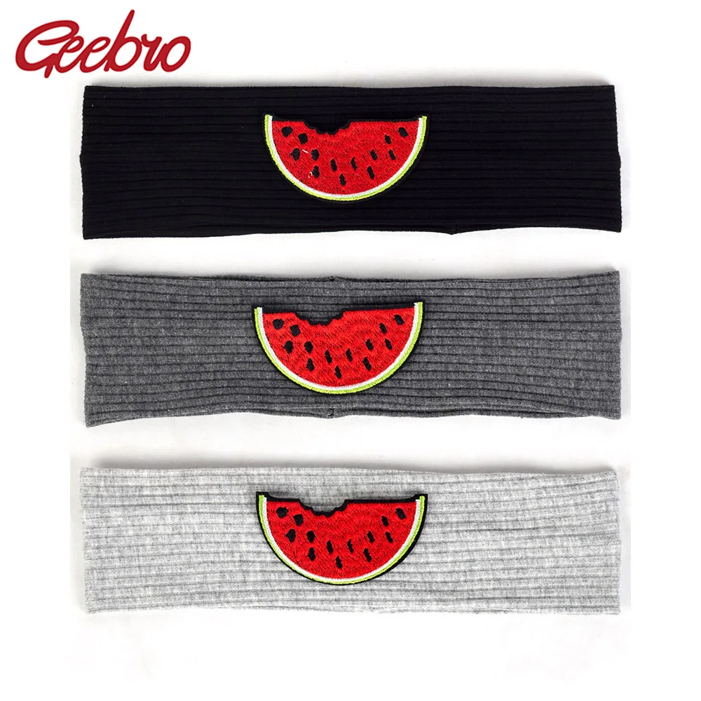 Geebro Child Watermelon Patch Elastic Solid Cotton Ribbed Sports ...