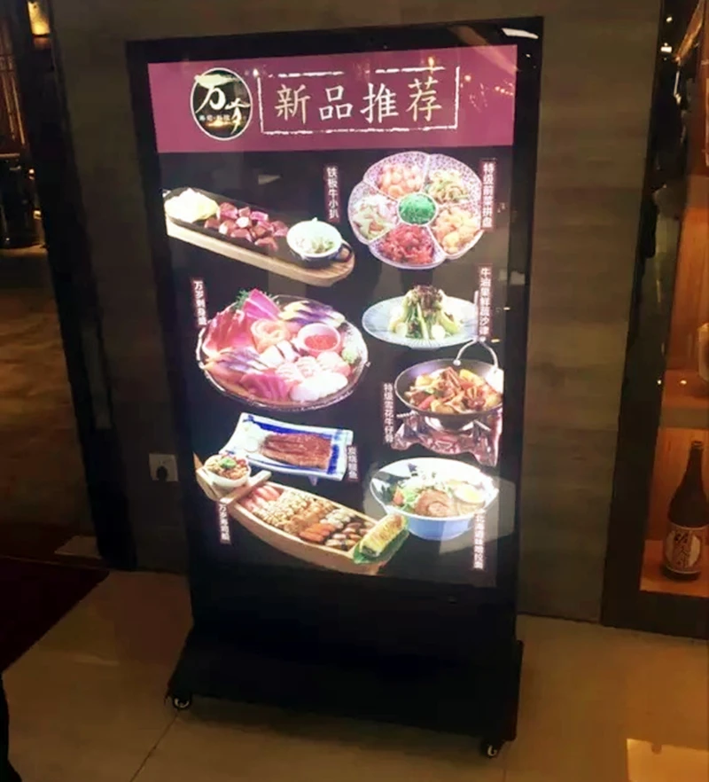 Double Sided Mobile Stand Magnetic Open Led Menu Boards,24"x48" Led ...