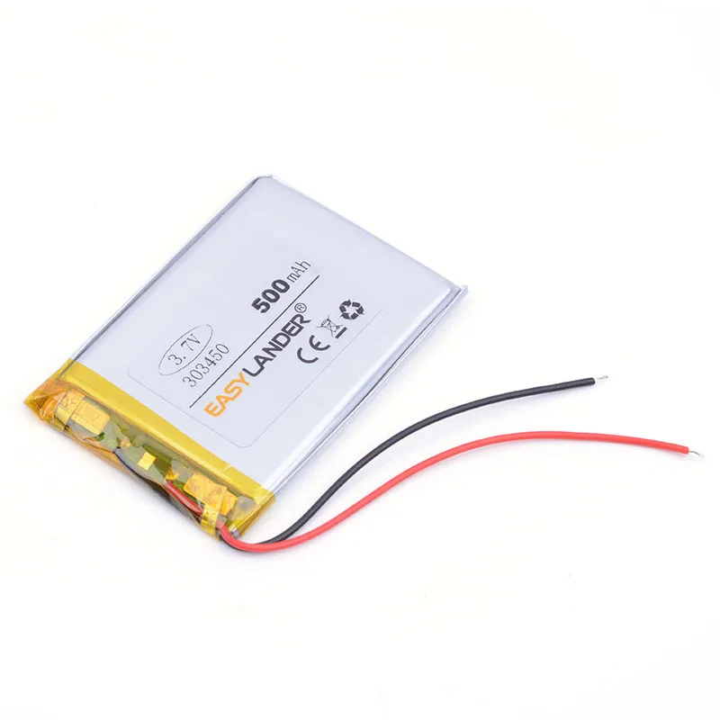 Li polymer Battery 3.7V 500mAh 303450 033450 for MID PDA bluetooth mp3 ...