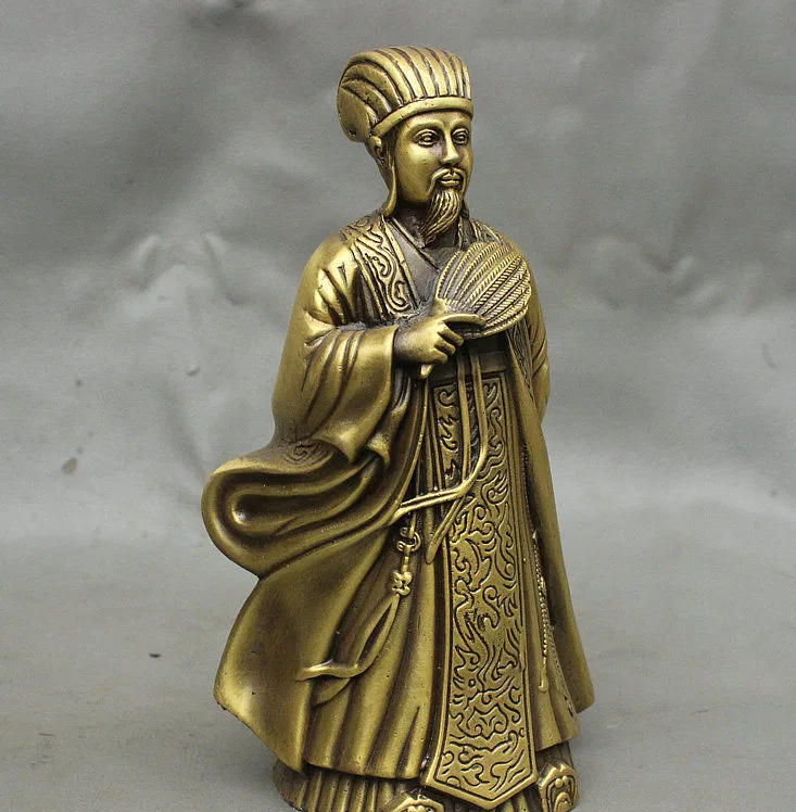 Chinese Folk Bronze Zhuge Liang Zhugeliang Chu-ko Three Kingdoms ...