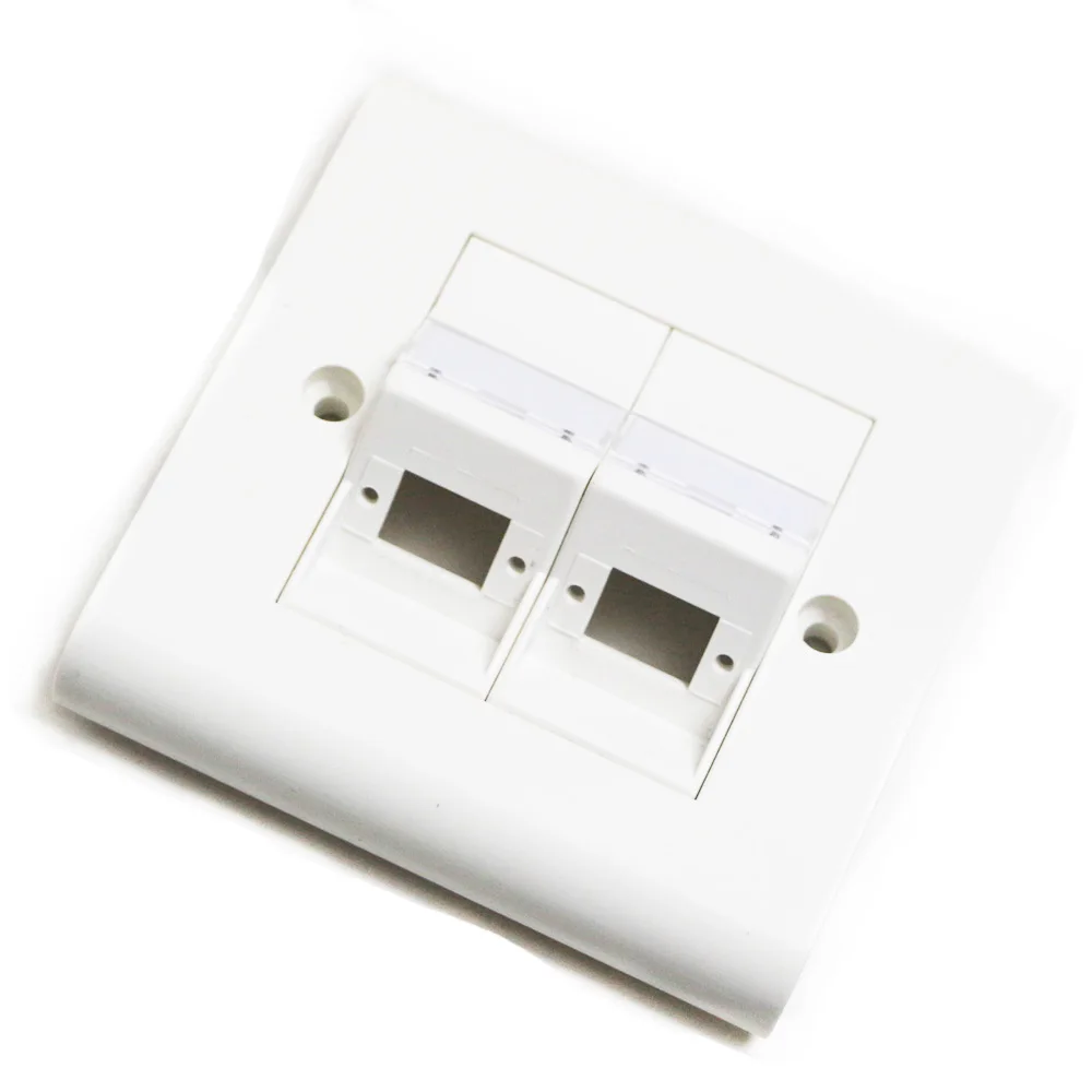 10 Pieces 2 Ports SC Fiber Faceplate with or without SC UPC ,APC SM ...