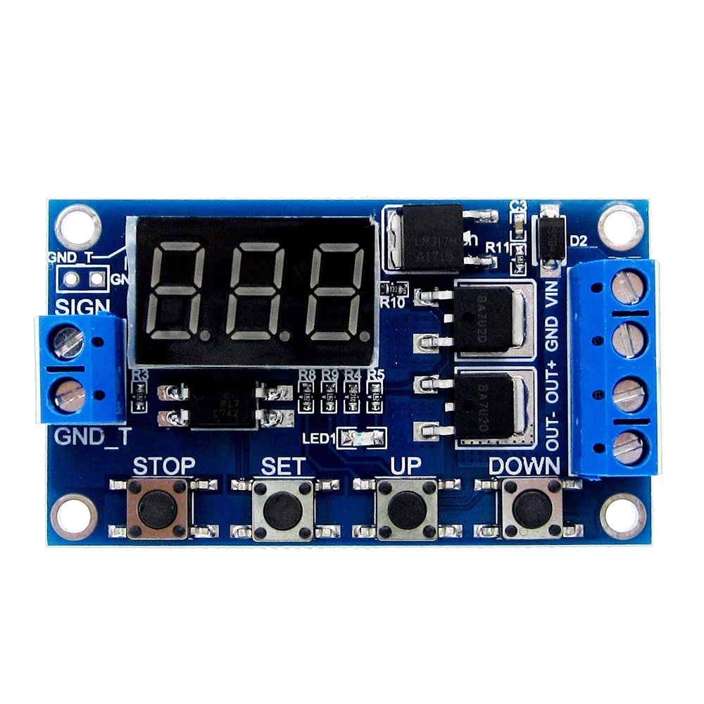 Trigger Cycle Timer Delay Switch 12 24v Circuit Board Dual Mos Tube ...