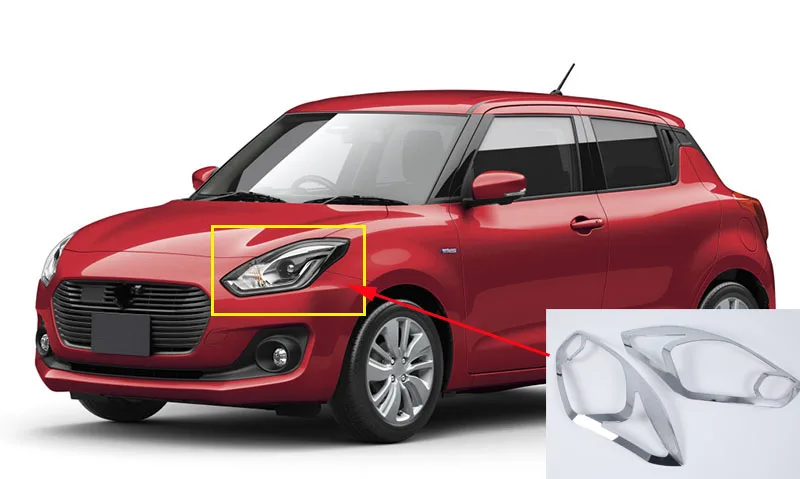ABS-Chrome-Front-Rear-Light-Lamp-Cover-Frame-Trim-For-Suzuki-Swift ...