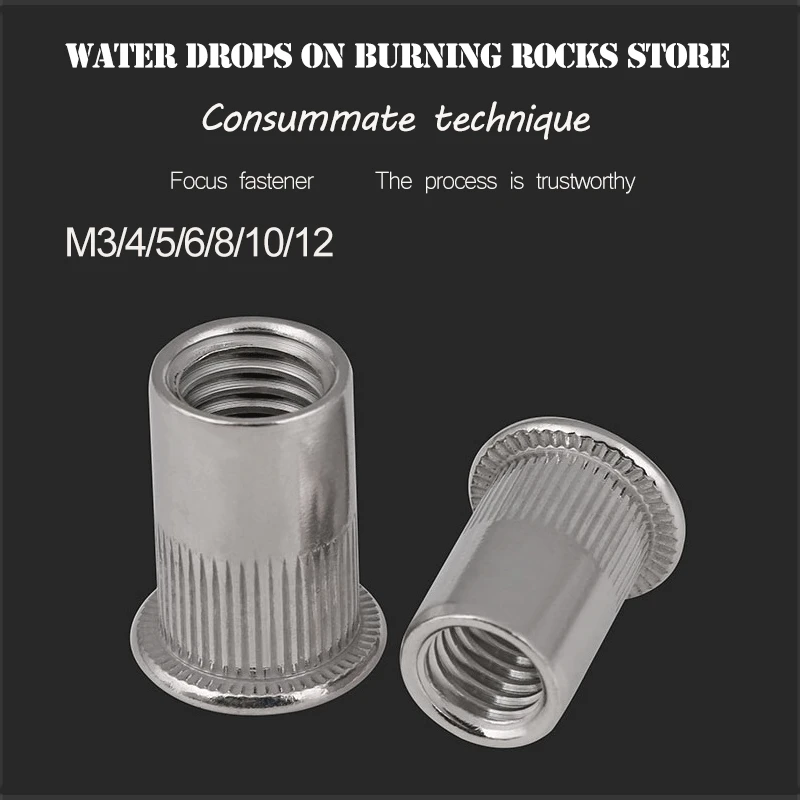 10 50pcs/lot M3/M4/M5/M6/M8/M10/M12 zinc plating carbon steel stainless ...