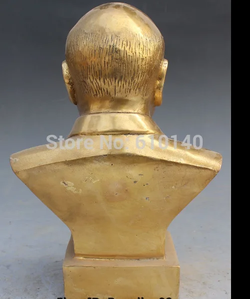 10" Soviet Leader Vladimir Ilyich Ulyanov Lenin Head Bust Bronze Statue ...