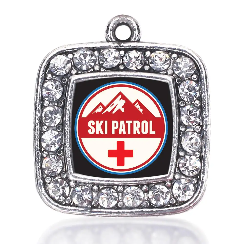 Ski Patrol Square Charm - Charms - AliExpress