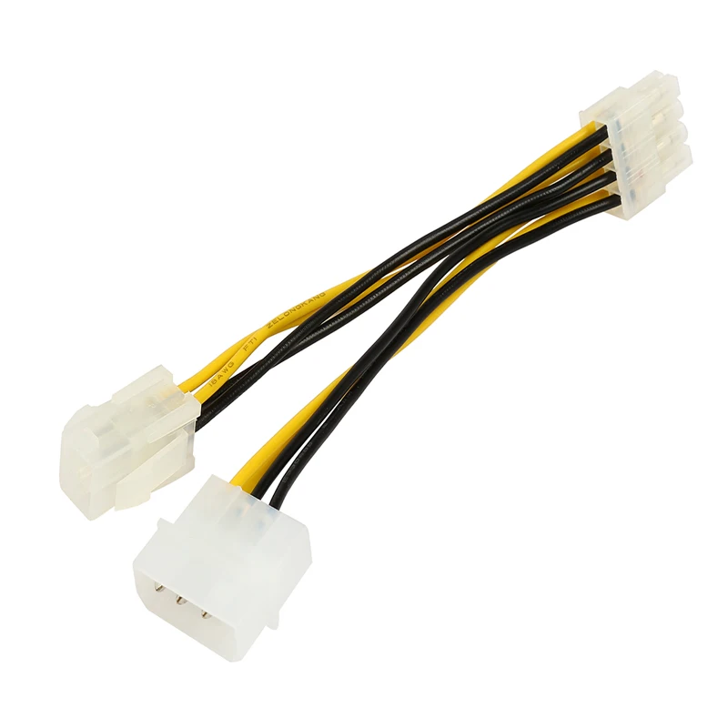 6 inch ATX 12V P4 4 Pin with Molex LP4 to EPS 12V 8 Pin Motherboard ...