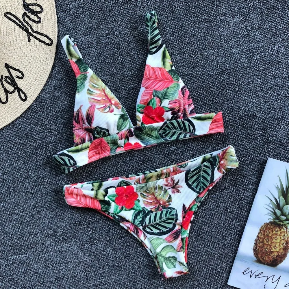 Bikinis Set Brazilian Bathing Suit 2019 Summer Strappy Bandage Tropical