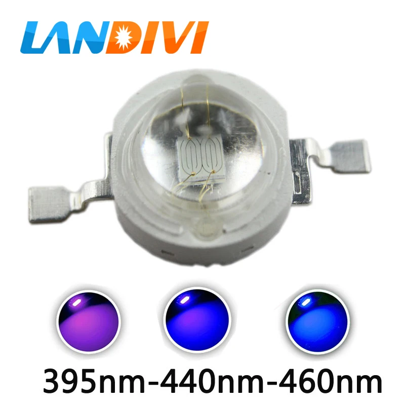 UV led 다이오드 3w 10pcs 400nm blueviolet led 칩 430nm 블루 led 발광 다이오드 royal ...
