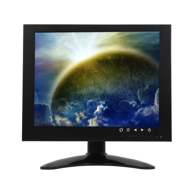 Wearson 8" Inch Metal LCD Monitor Quad BNC VGA AV Input 4:3 HD With ...