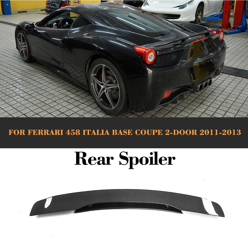 Carbon Fiber Rear Trunk Double Spoiler Wing for Ferrari 458 Italia 2 ...