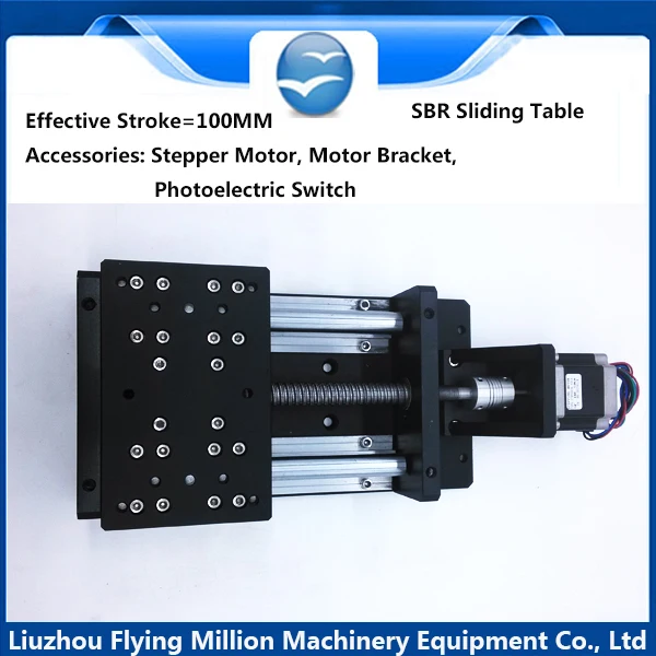 Linear guide slider module with stepper motor ball screw SBR sliding ...