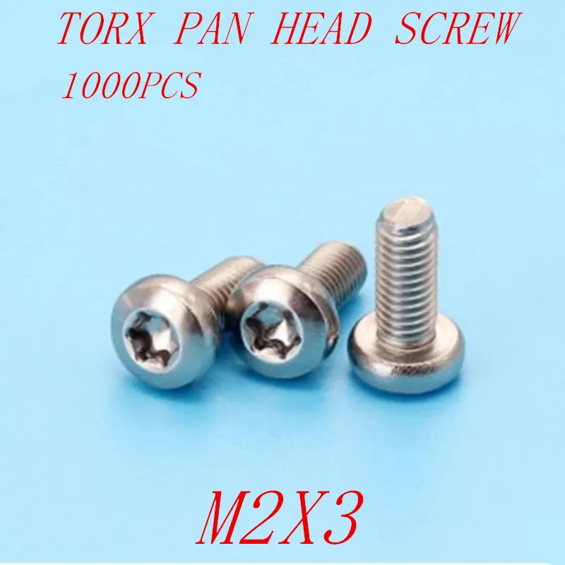 1000pcs M2*3 M2x3 Torx Pan Head Six-lob Machine Screw - Screws - AliExpress