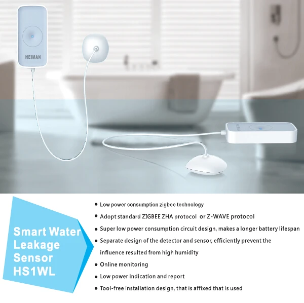 Zigbee Wireless Water leakage sensor flood leakage detector Alarm ...