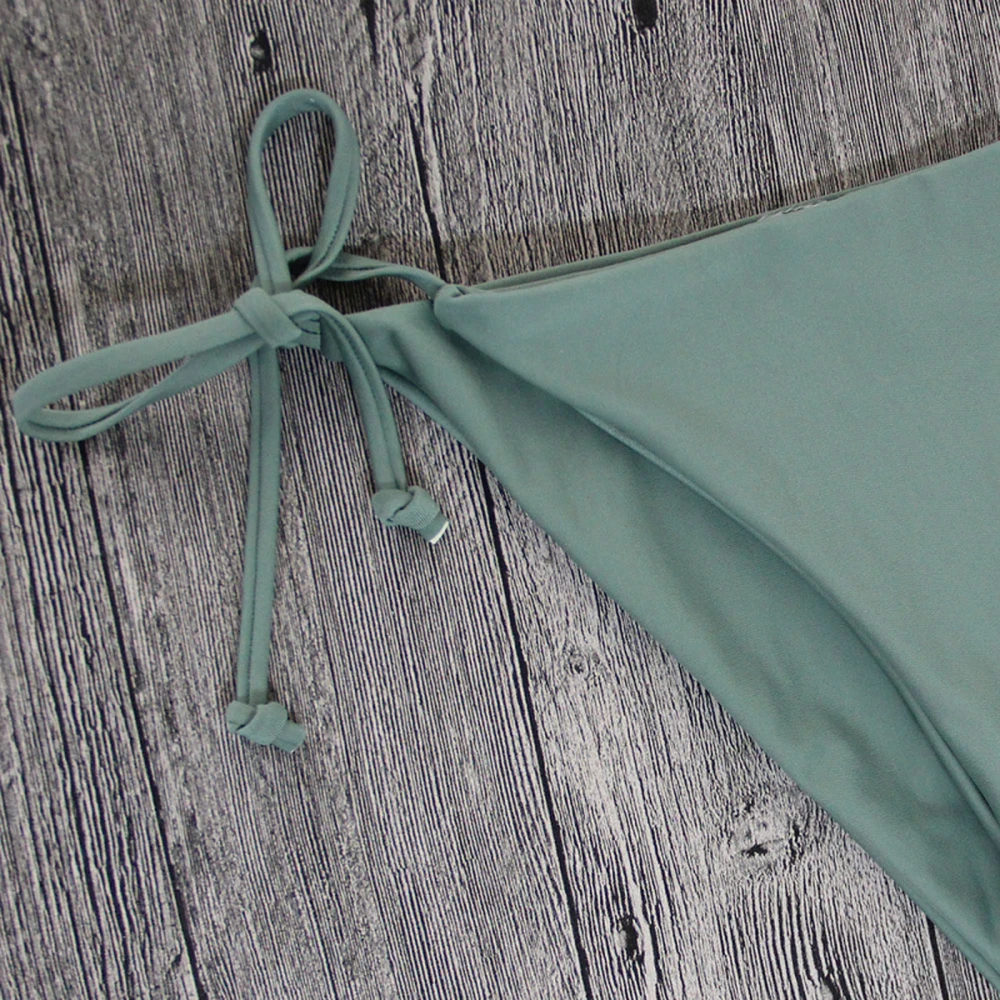 2019 Woman Swimsuit Padded Sling Bikini Set Army Green String Bikinis ...