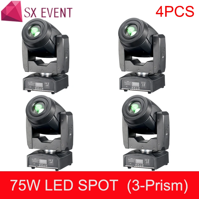 Mini Moving Head 75W LED Moving Head 3 Face Prism Spot Stage Lighting ...