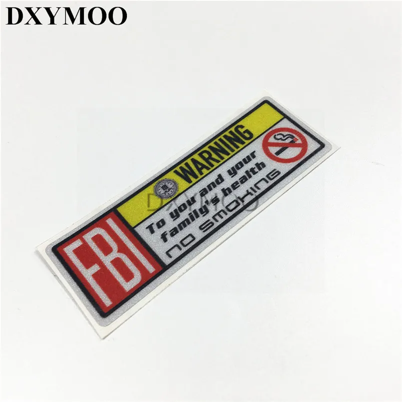 2PCS Warning FBI Car Stickers NO SMOKING Good for Health Motorcycle ...