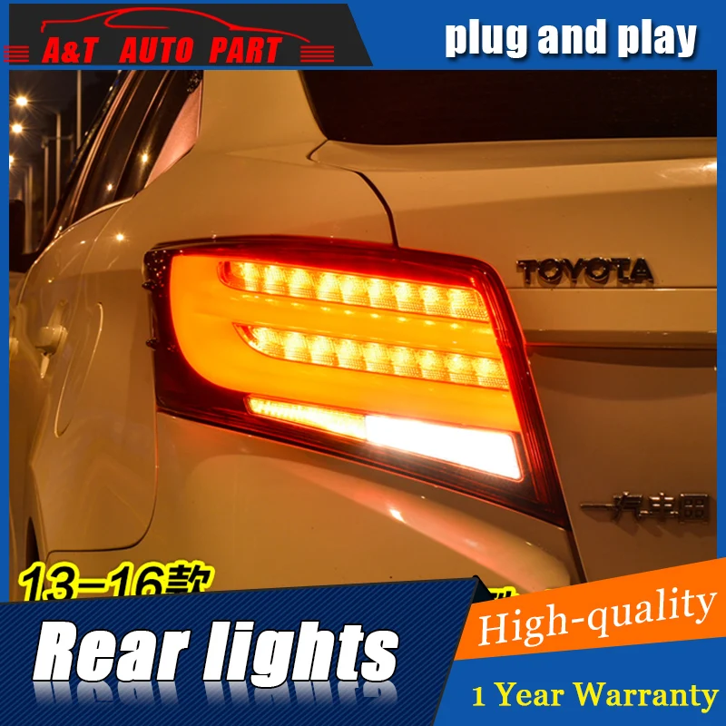 Car Styling LED Tail Lamp for Toyota Vios Tail Lights 2014 2015 for ...