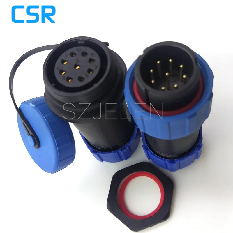 SP2110/P9 S9, 9 pin Waterproof connector , Male and female connectors ...