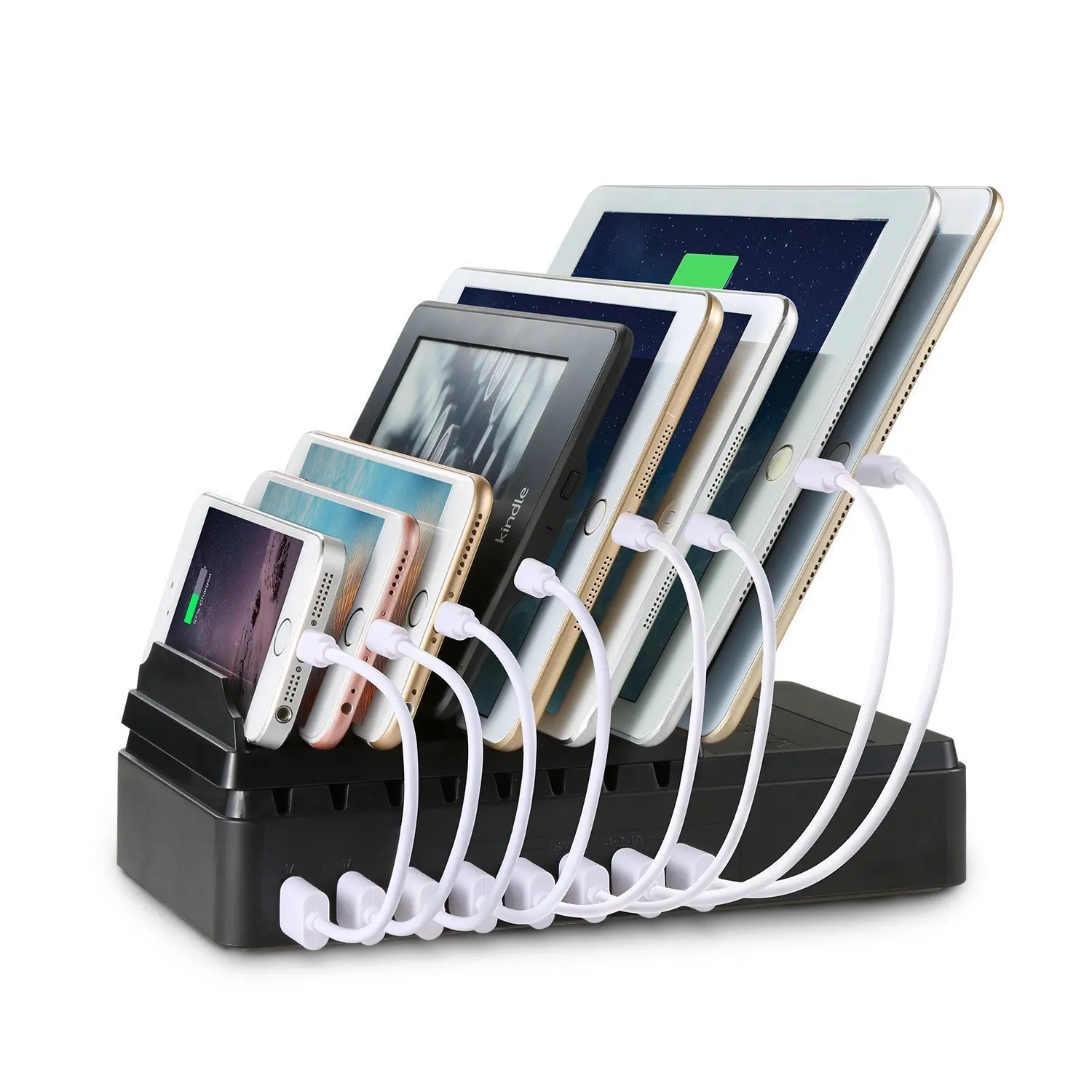 sharllen 8 ports desktop USB charger multi function charging station ...