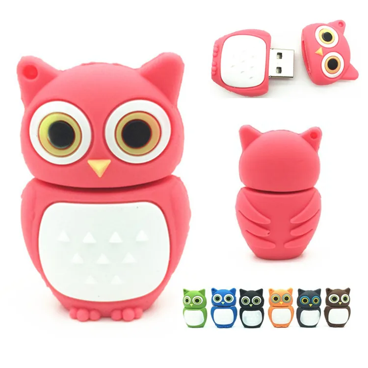 Hot Sale Cute Owl USB 2.0 Flash Drives External Storage Pendrive 64GB ...