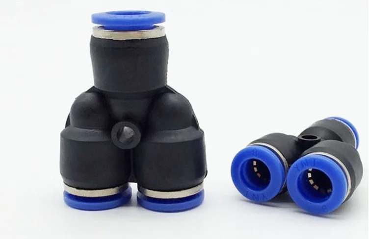 air tube connector 3 Way Y Type PY8 plastic pipe fittings with lowest ...