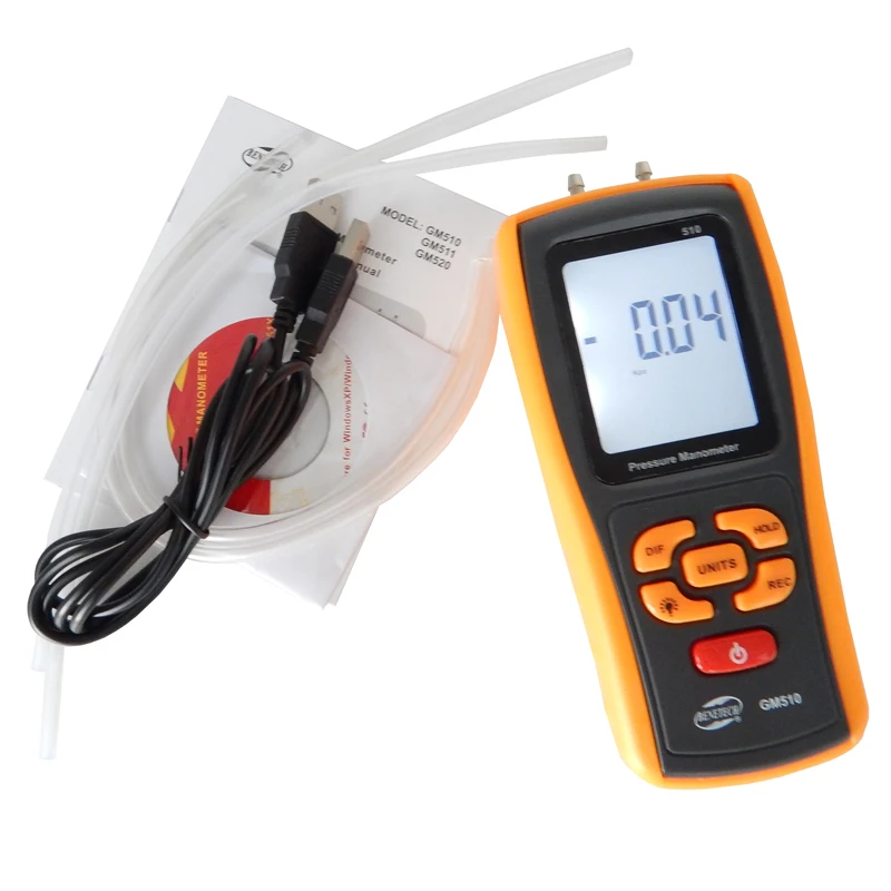 GM510 USB Manometro LCD Display digital pressure gauge pressure tester ...
