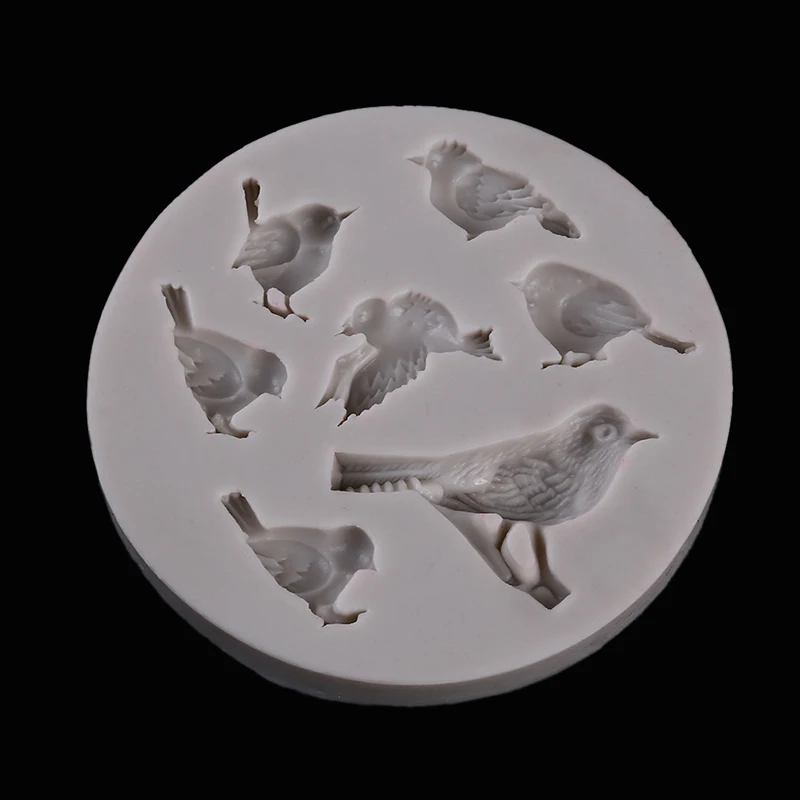 1PC 2019 New Style Silicone DIY Baking Mold Gray Bird Bird Sparrow Bird ...