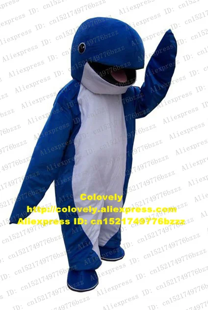Disfraz de Delphis Delphinids de delfín de Cetácea azul Feliz, mascota ...