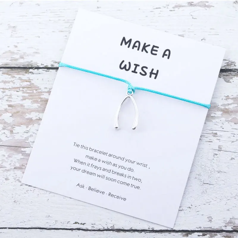 Make A Wish Wish Bracelets Wishbone String Bracelet for Friendship Good ...