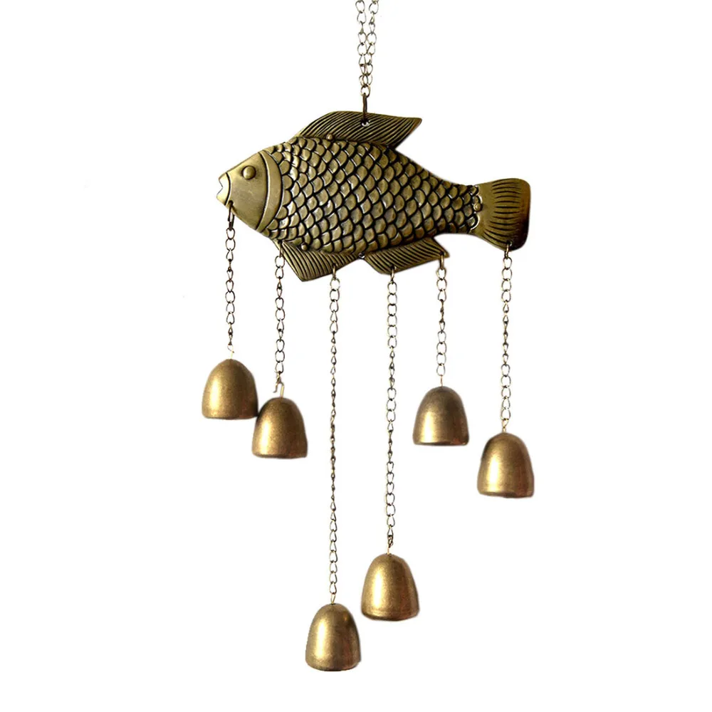 Feng Shui Chinese Traditional Fish Bell Blessing Fortune Hanging Wind ...