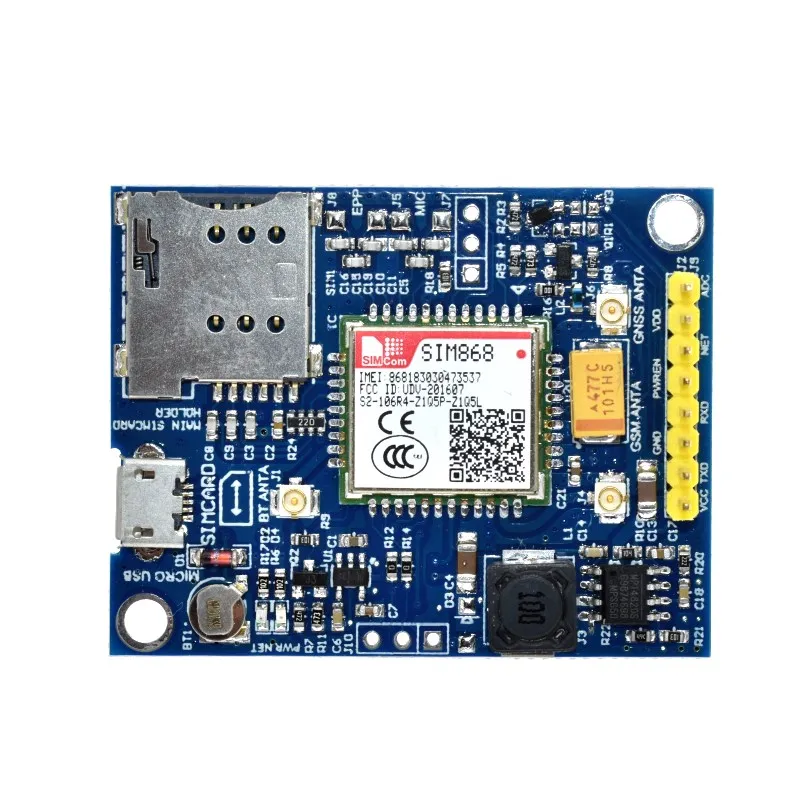 SIM868 GSM/GPRS/GPS/BT Cellular Integrated module.