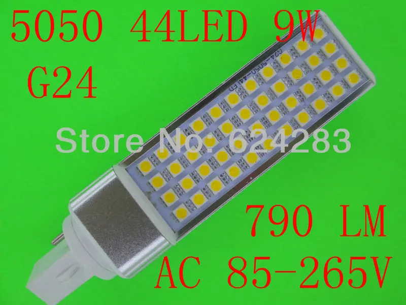 D50 LED Bulb 9W 5050 SMD 44 LED G24 Corn Light Lamp Cool White/Warm ...