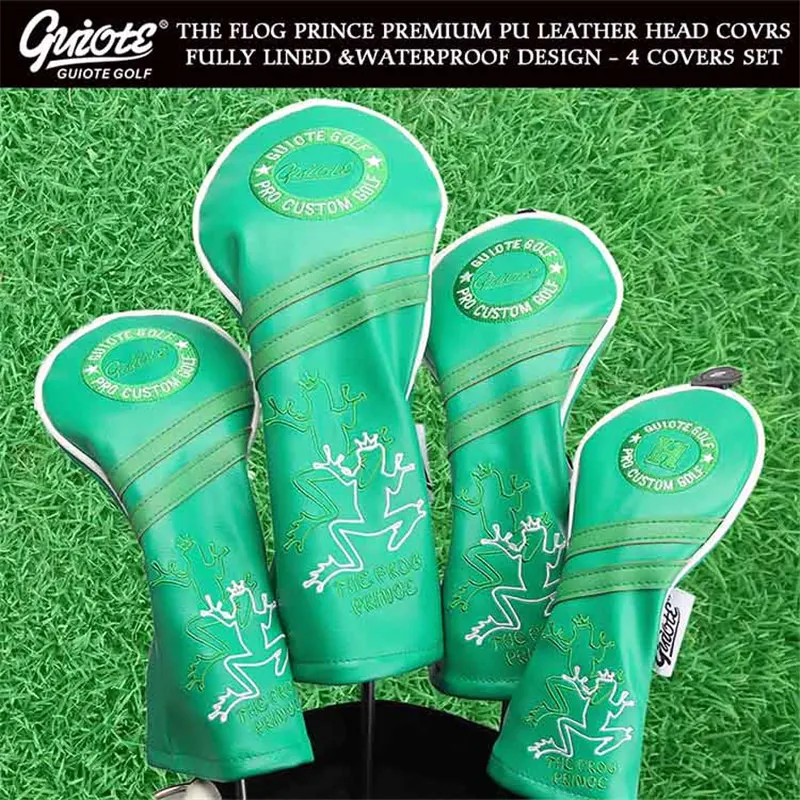 The Frog Prince Golf Woods Head Covers Driver Fairways Hybrid HeadCover ...
