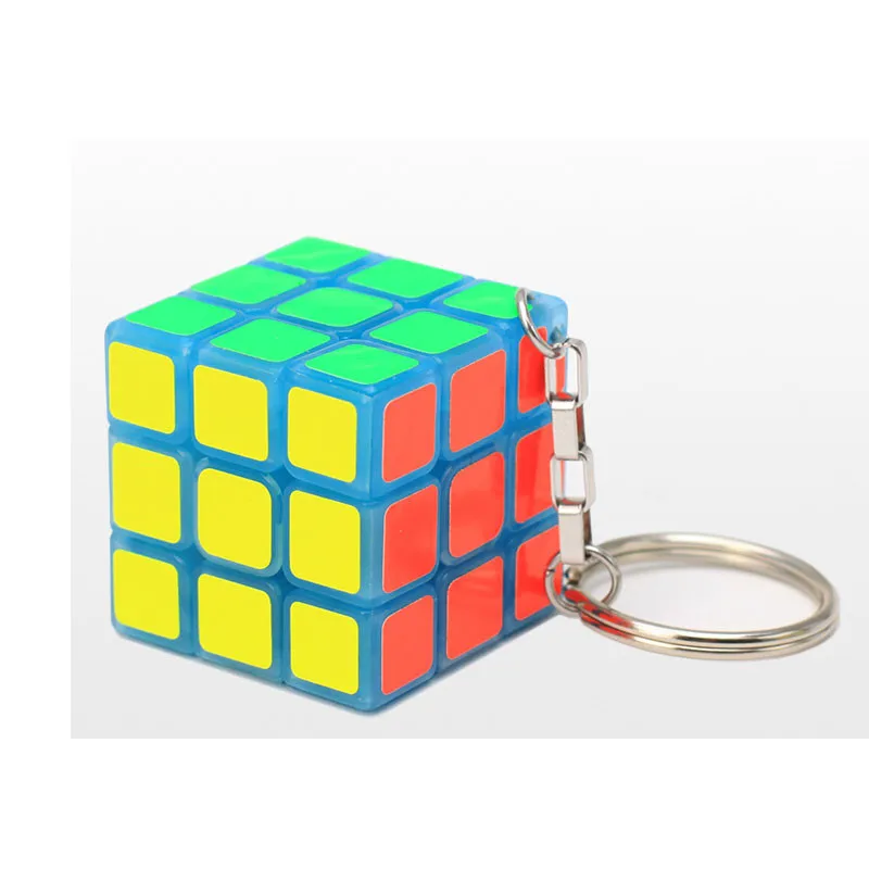 3 см Пластик ABS Мини 3x3x3 магический куб наклейки-пазлы брелок кольцо ...
