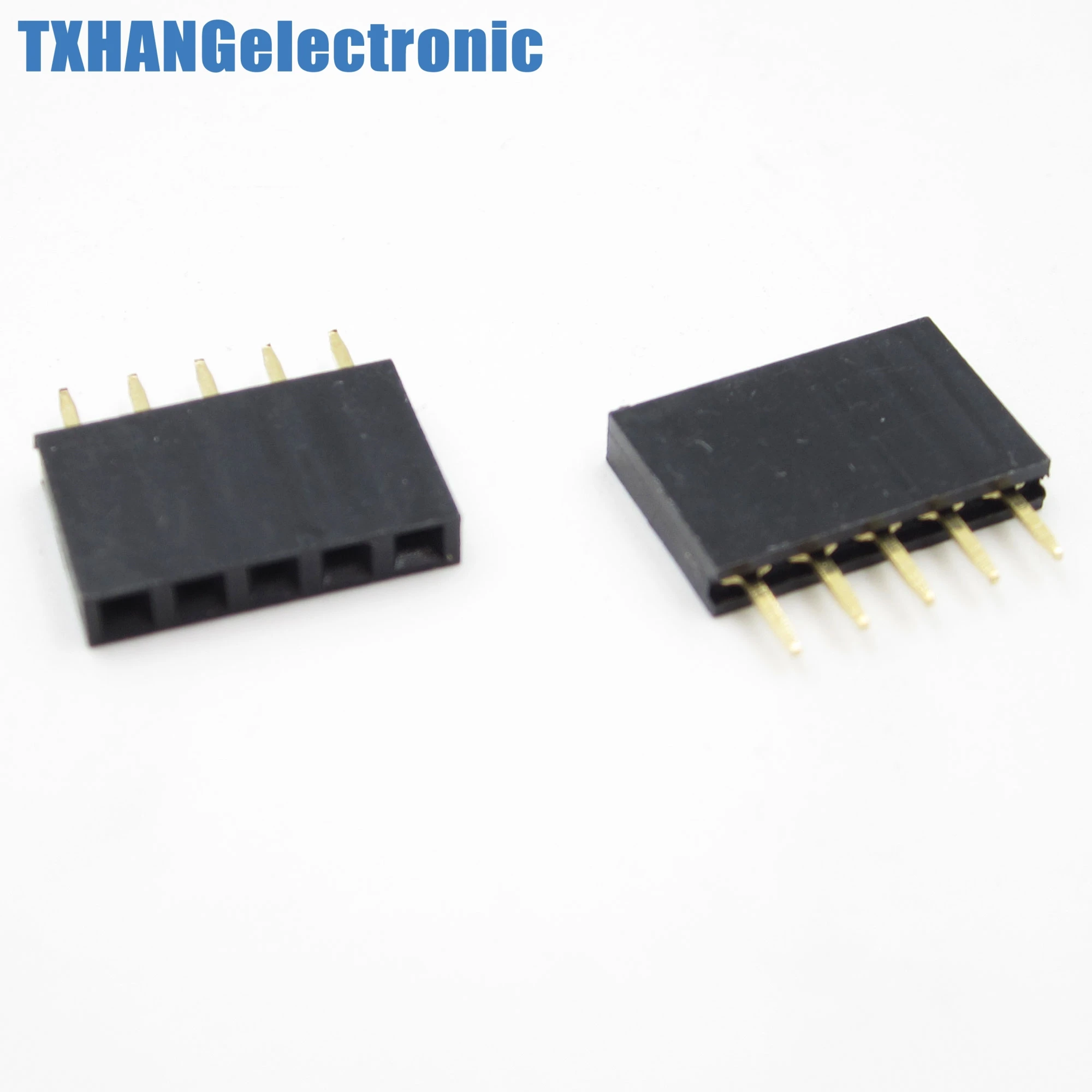 20PCS 1x5 Single Row 5 Pins Pitch 2.54mm PCB Female Header Socket ...
