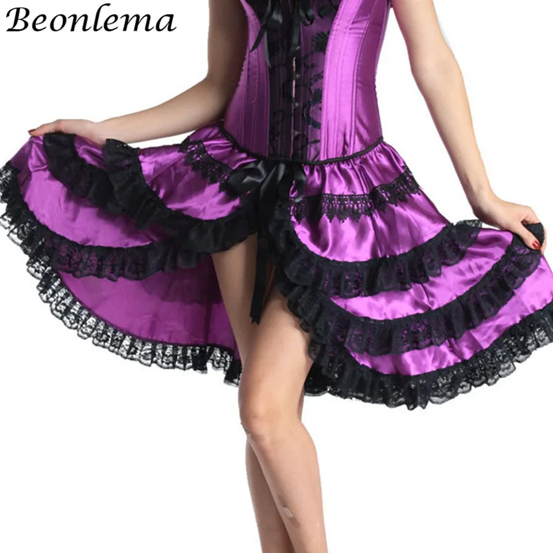 Beonlema стимпанк фиолетовый сексуальный корсет костюмы Готический ...